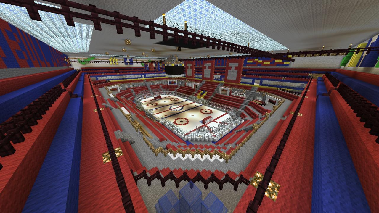 Hockey NHL Arena Red Bull Minecraft Map