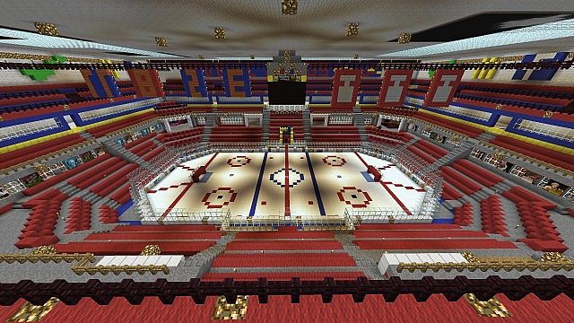 Hockey NHL Arena Red Bull Minecraft Map