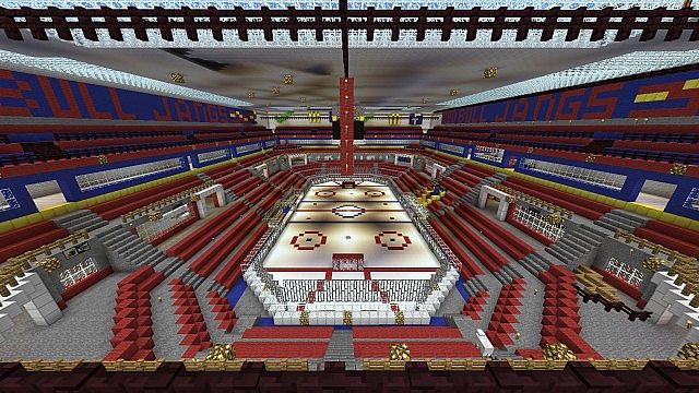 Hockey NHL Arena Red Bull Minecraft Map
