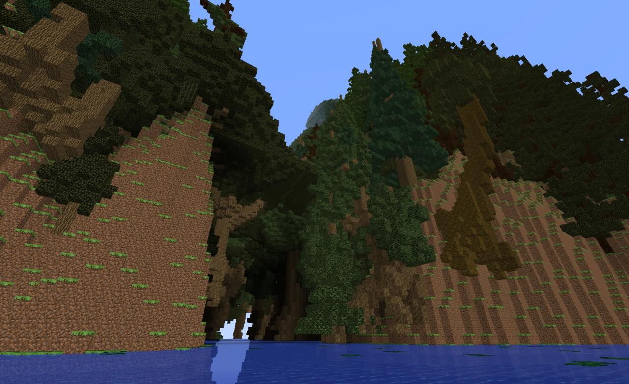 Island with custom designed trees and landscape Minecraft Map
