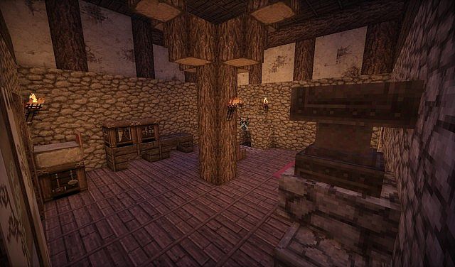 Gothic 2 Medieval Carpenter and Bowmaker Store Minecraft Map