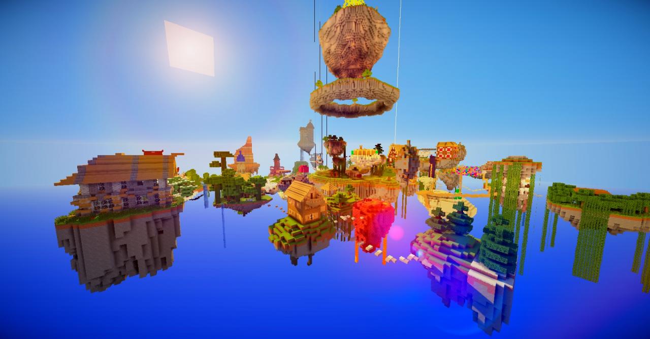 s.Mine-Game.de SkyPvP Map! Over 40 Custom Skylands! Minecraft Map