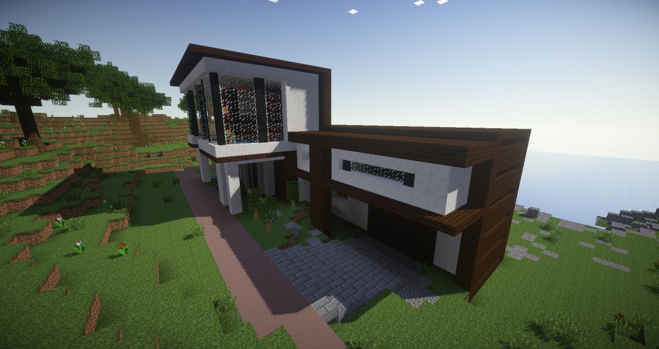 Velden - a modern lake house Minecraft Map