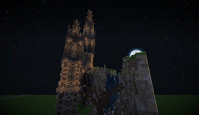 Twin dark towers Minecraft Map
