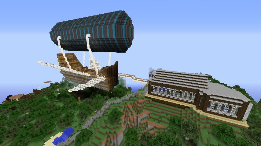 The Lost Zeppelin Town Adventure/Survival Map Minecraft Map