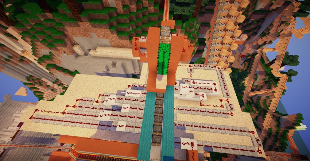 redstone mountain coaster [new track added] Minecraft Map