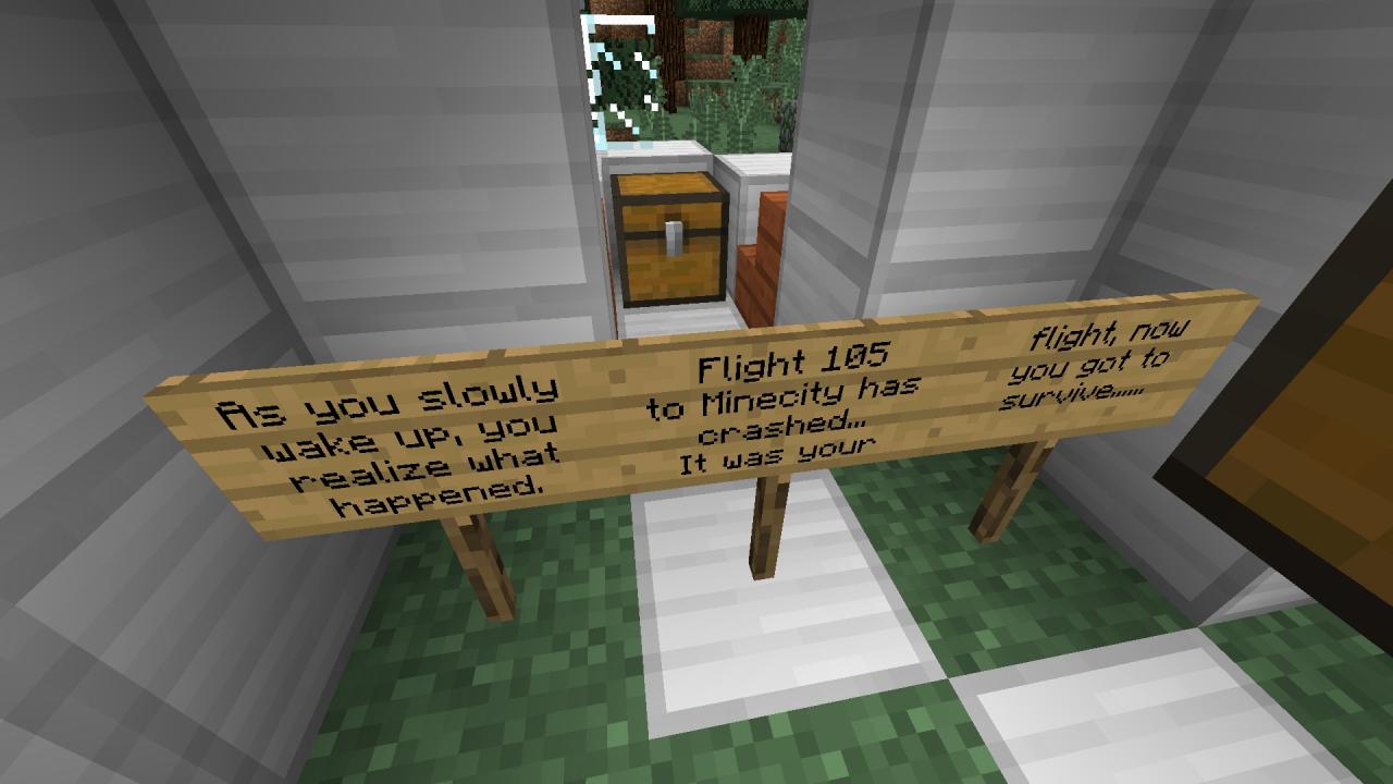 Plane Crash Survival Minecraft Map