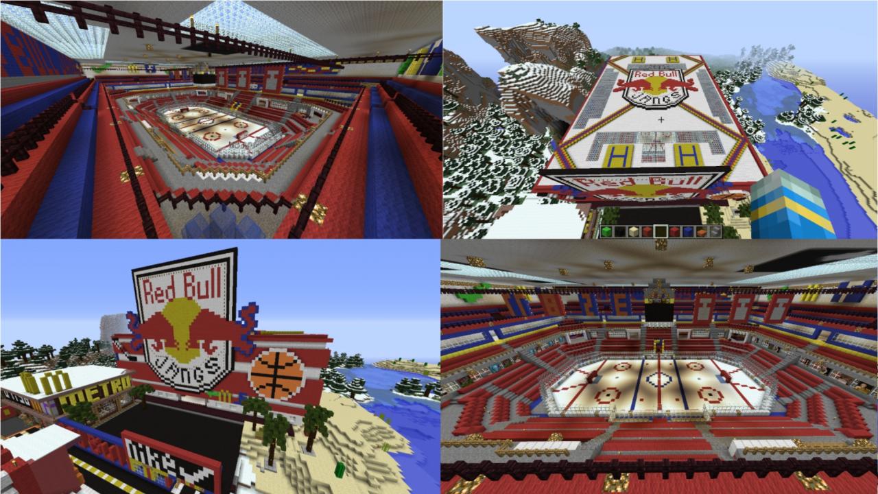 Hockey NHL Arena Red Bull Minecraft Map