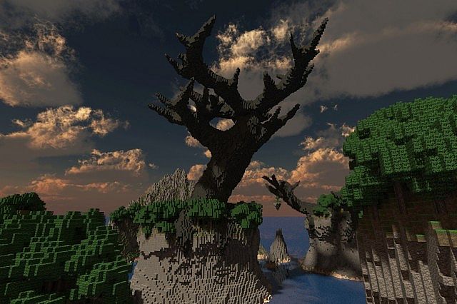 Fantasy tree with terrain Minecraft Map