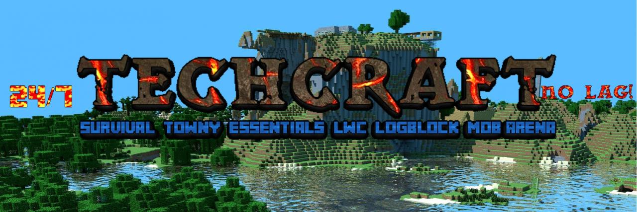 TechCraft - Peaceful Survival - Towny - Mcmmo - Skyblock Minecraft Server