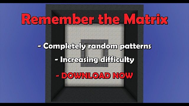 Remember the Matrix Minigame Minecraft Map