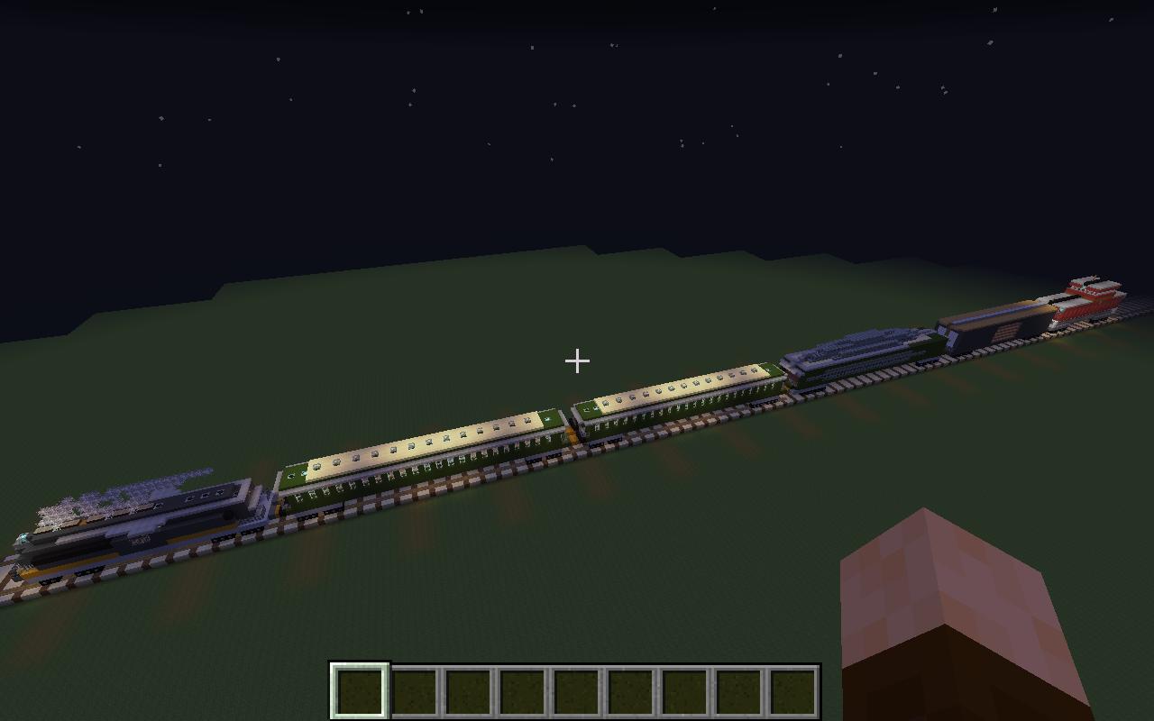 Rail Road 5 car TRAIN Minecraft Map