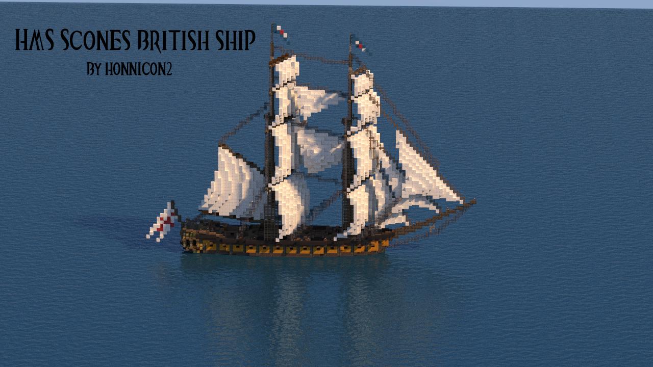HMS Scones British ship Minecraft Map