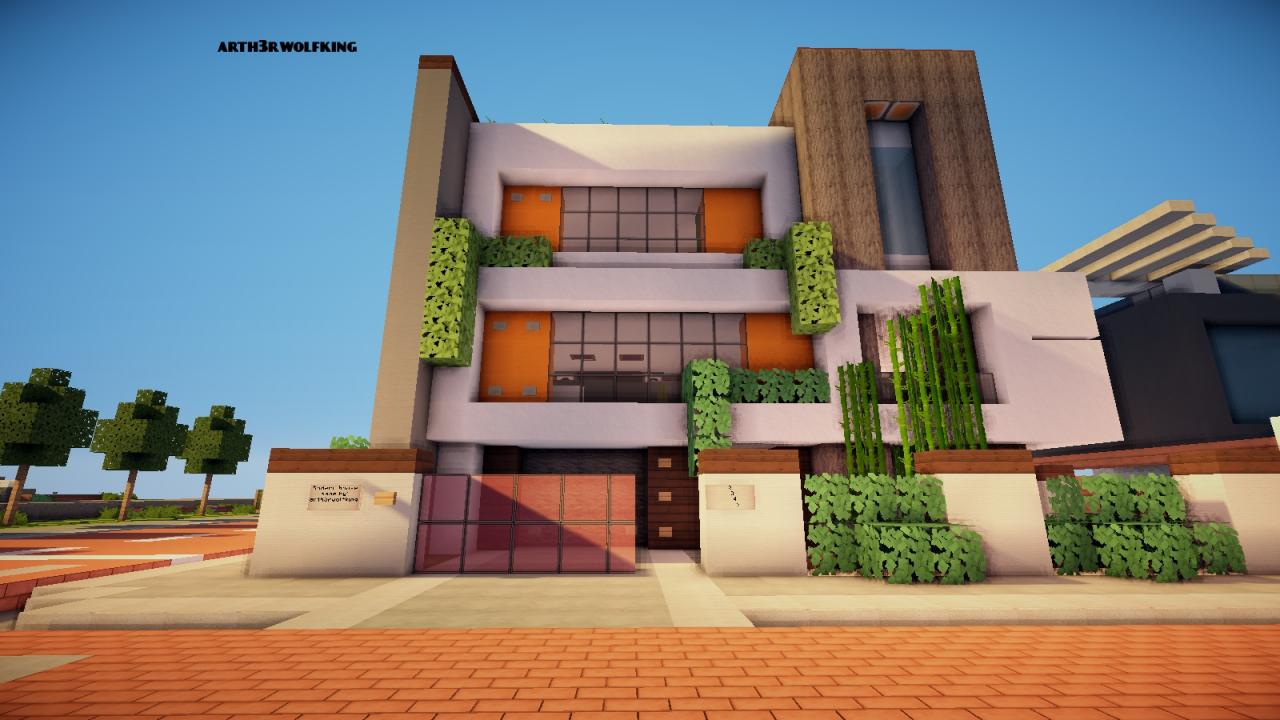 Stacked Modern House Minecraft Map