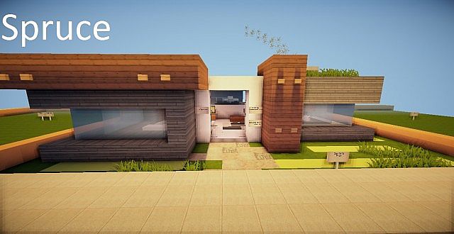 Spruce | TCS | Modern House Minecraft Map