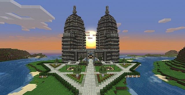 Ancient Twin China Towers Minecraft Map