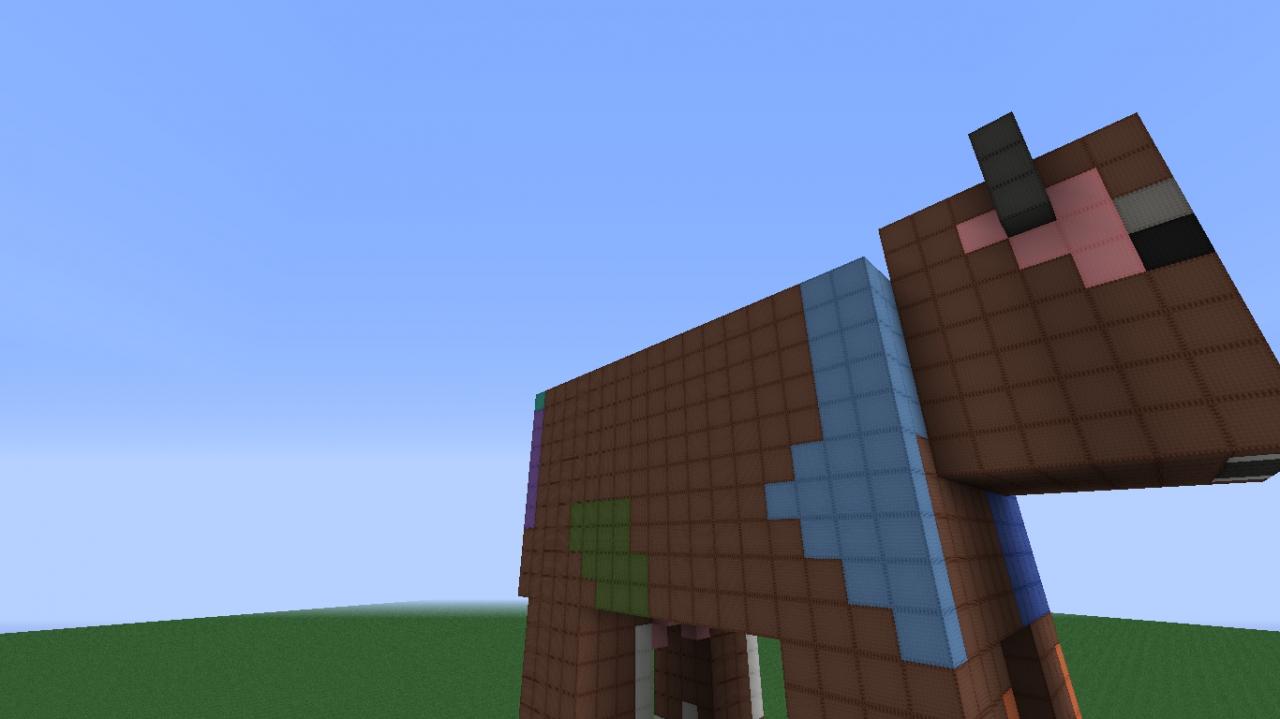 huge multi coloured cow Minecraft Map