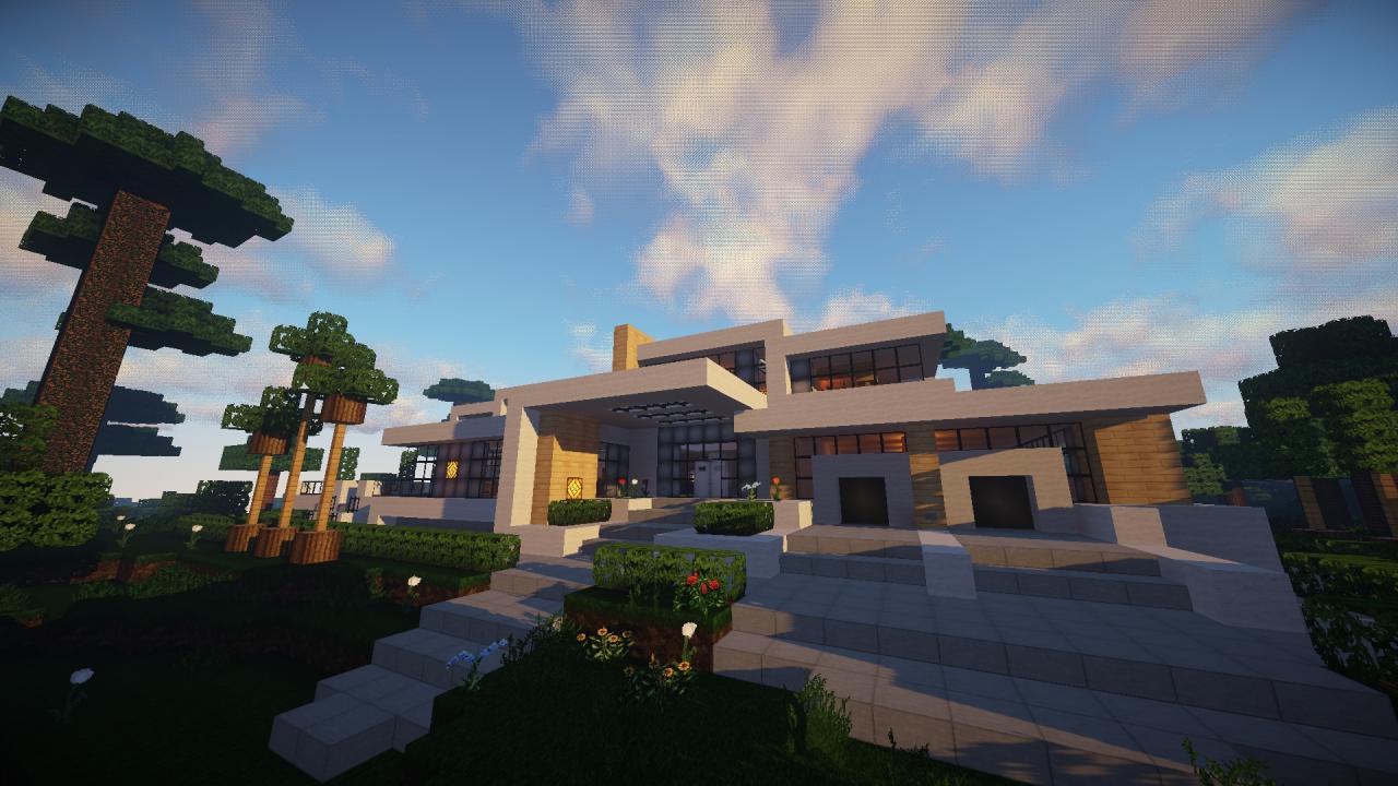 Hillside Villa - House [ Modern ] Minecraft Map