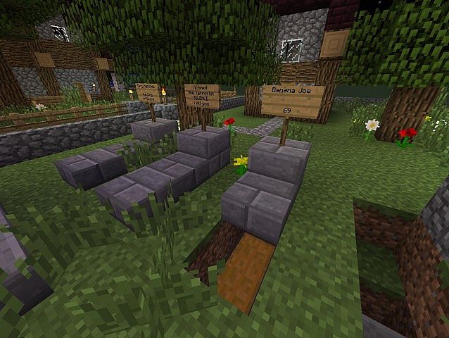 small village church with graveyard and rectory Minecraft Map