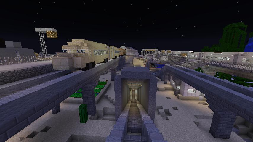 desert village with trains Minecraft Map
