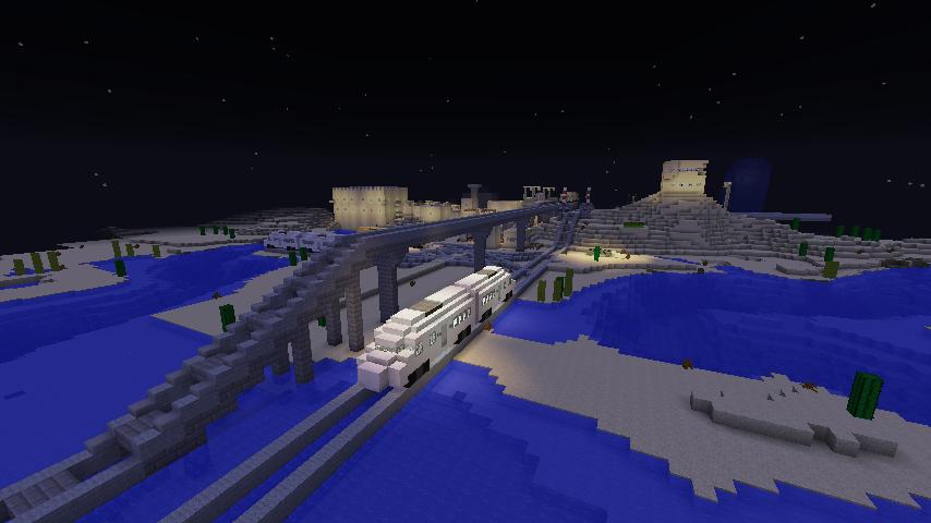 desert village with trains Minecraft Map