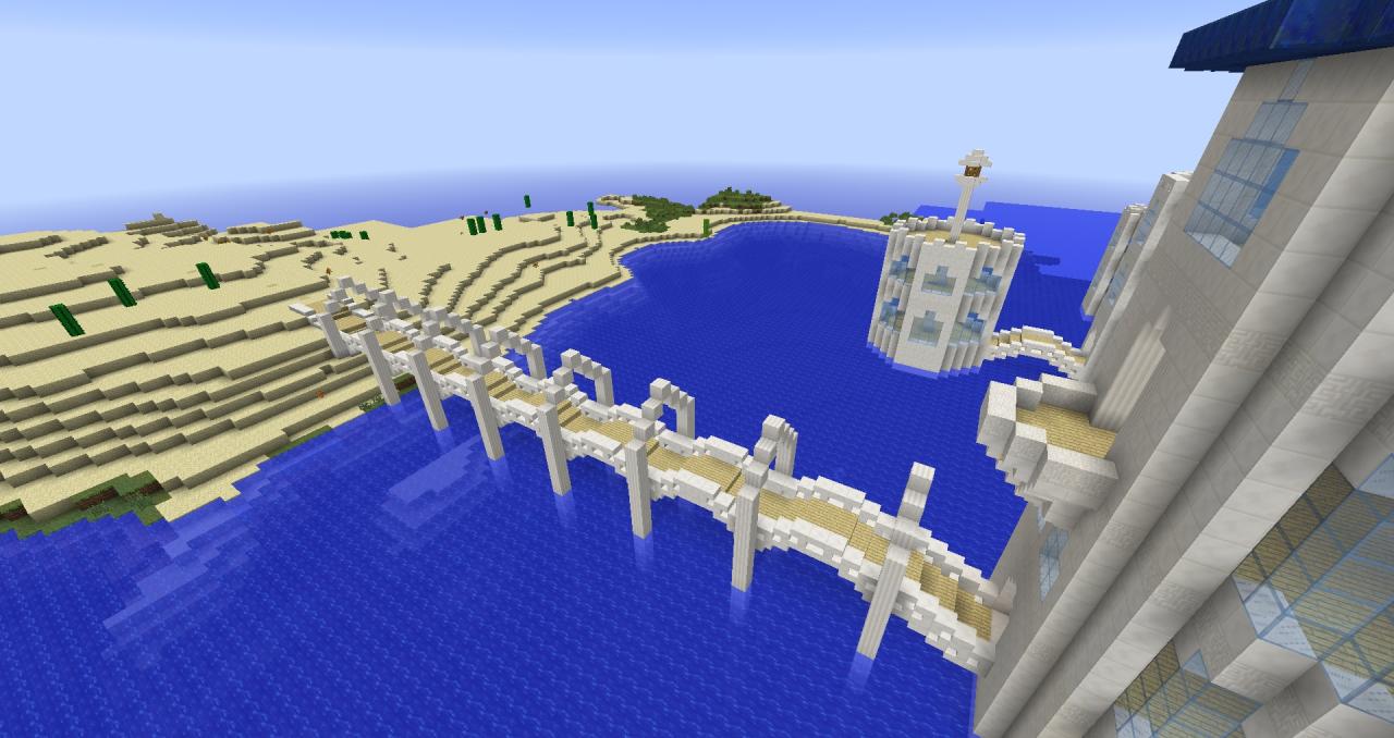 sea-elf city with temple Minecraft Map