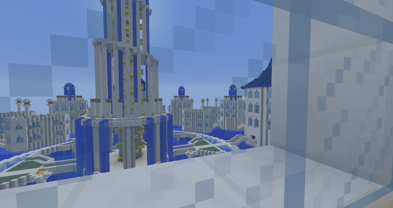 sea-elf city with temple Minecraft Map