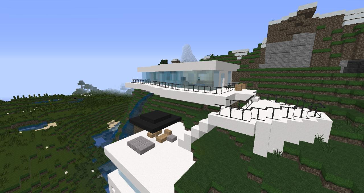 Modern Mountain Villa (BIG) Minecraft Map