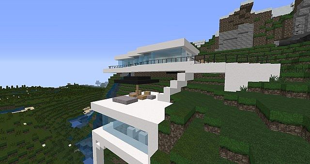 Modern Mountain Villa (BIG) Minecraft Map