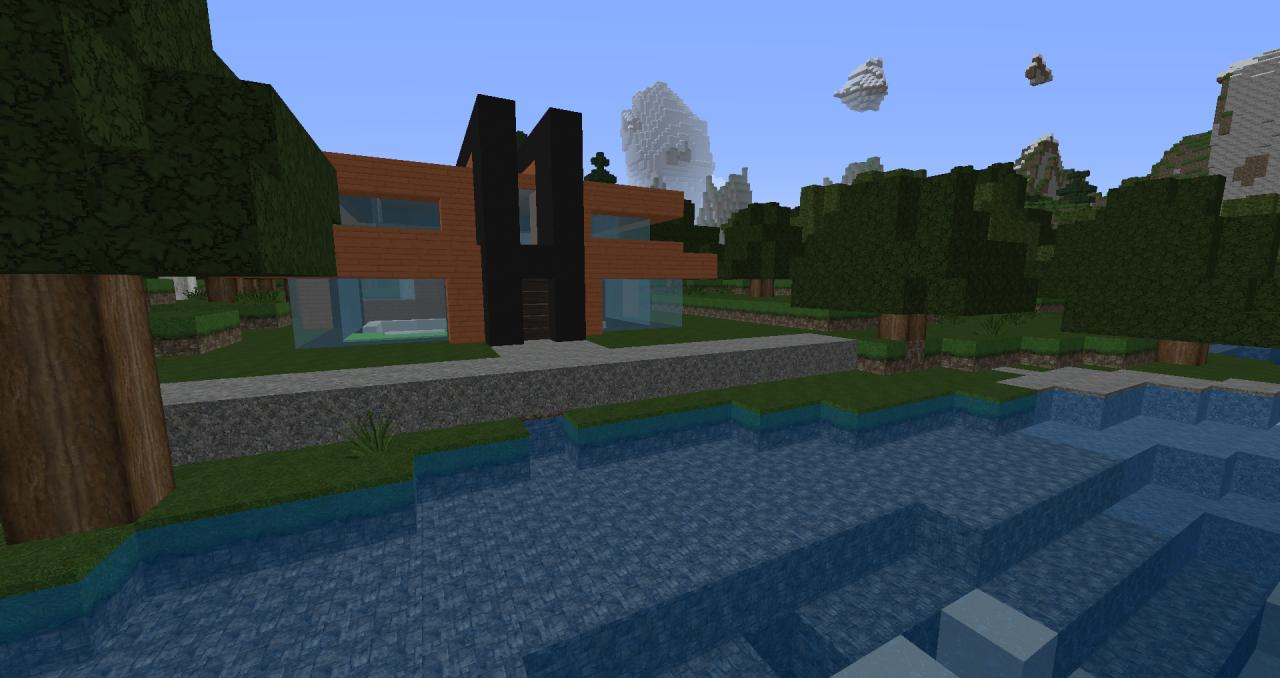 Modern house (Survival mode map) Minecraft Map