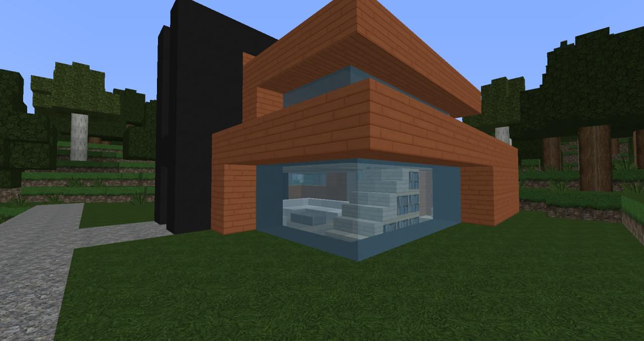 Modern house (Survival mode map) Minecraft Map