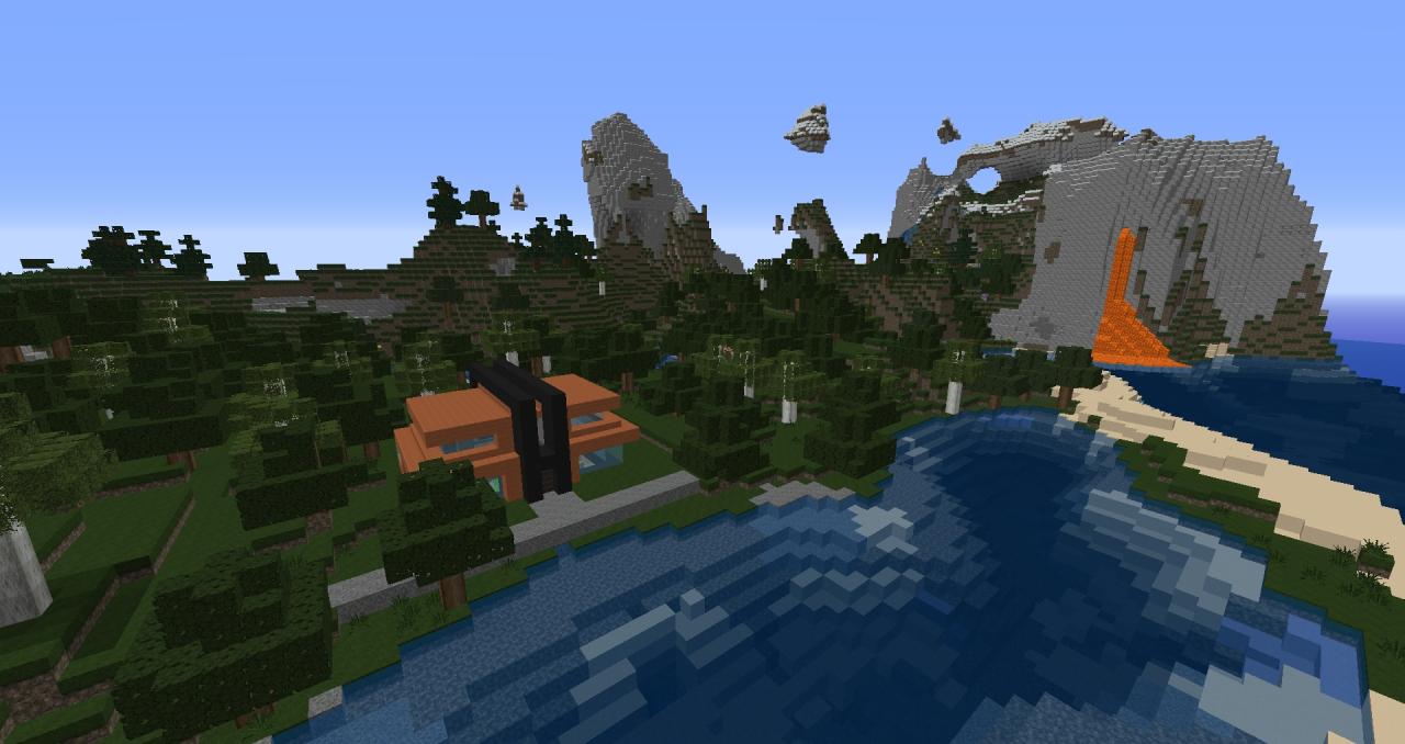 Modern house (Survival mode map) Minecraft Map