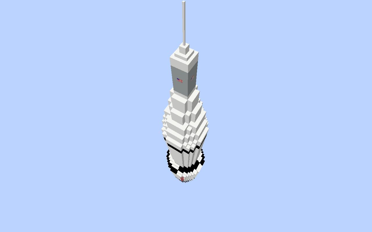 Giant Saturn V Rocket Minecraft Map