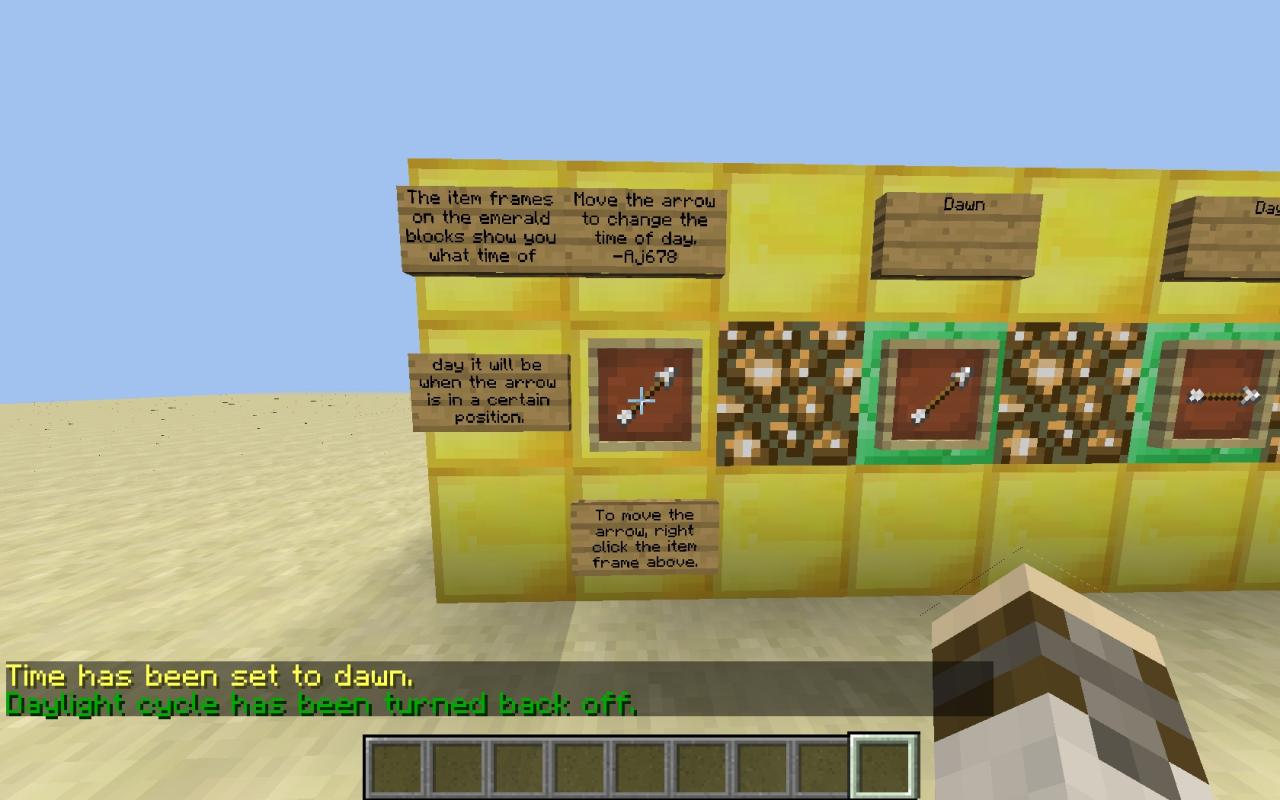 Item Frame Time Control Minecraft Map