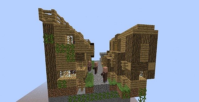 floating island village Minecraft Map
