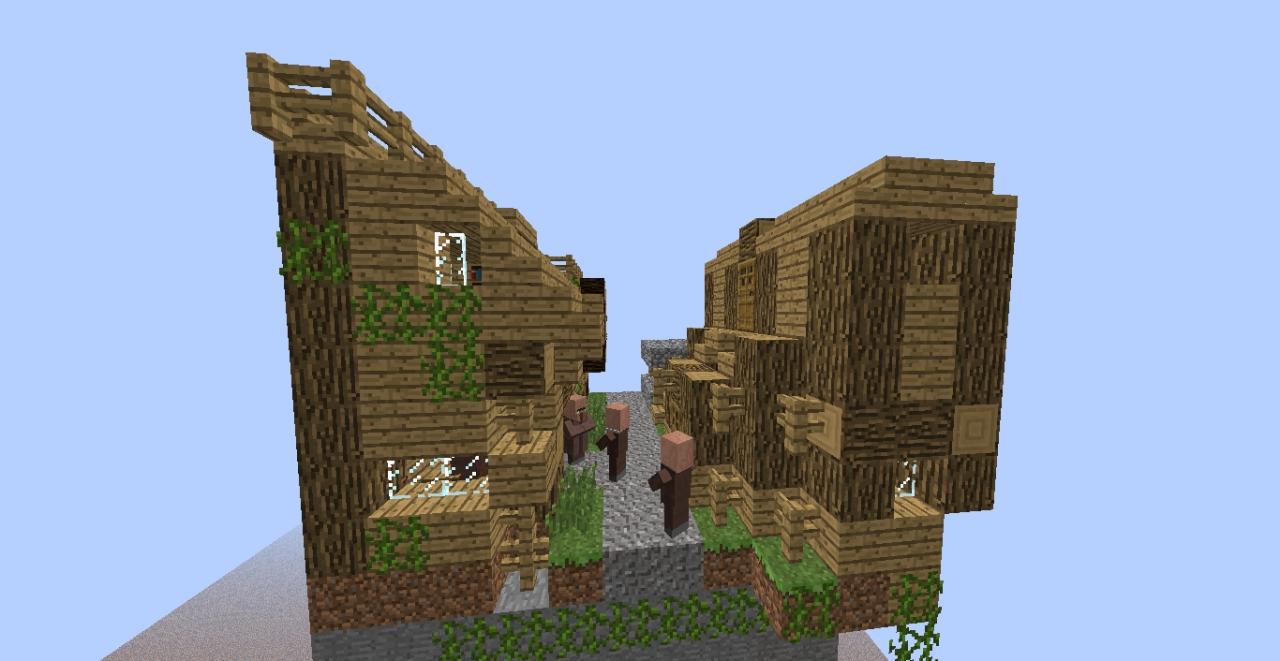 floating island village Minecraft Map