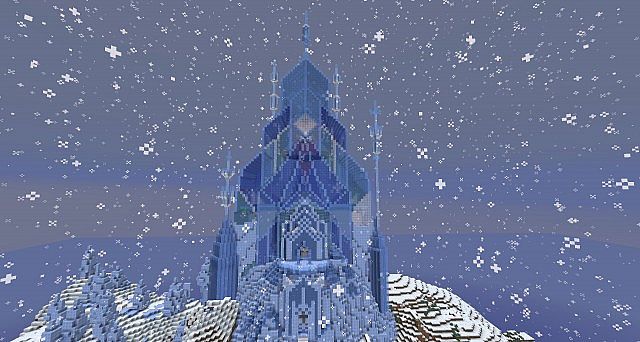 Rendition of Elsa's Ice Castle (Frozen) Minecraft Map