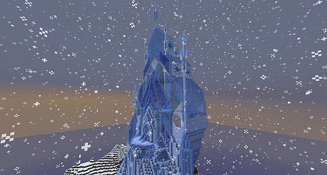 Rendition of Elsa's Ice Castle (Frozen) Minecraft Map