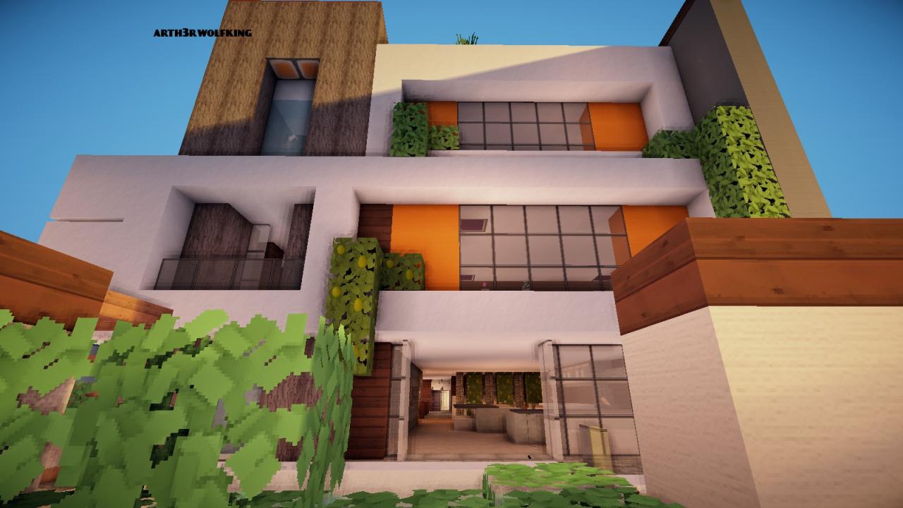 Stacked Modern House Minecraft Map