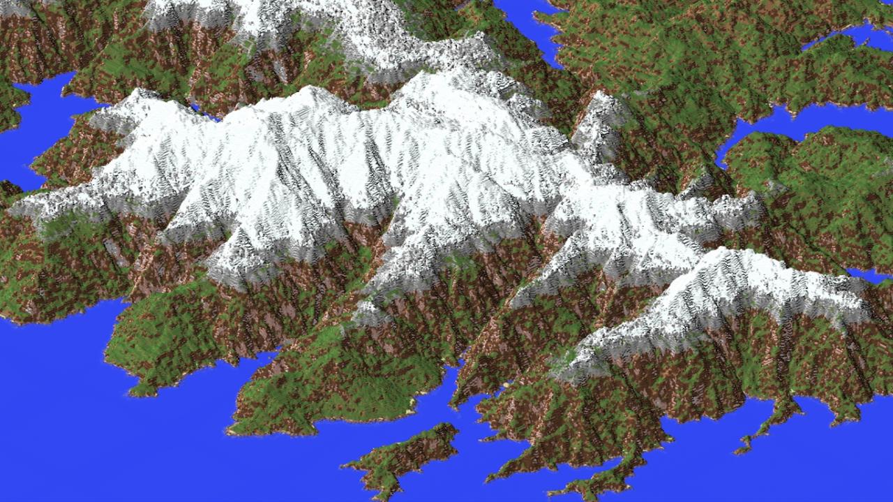 Realistic Scandinavian Isles - 3.5k x 3.5k - Architectus Minecraft Map