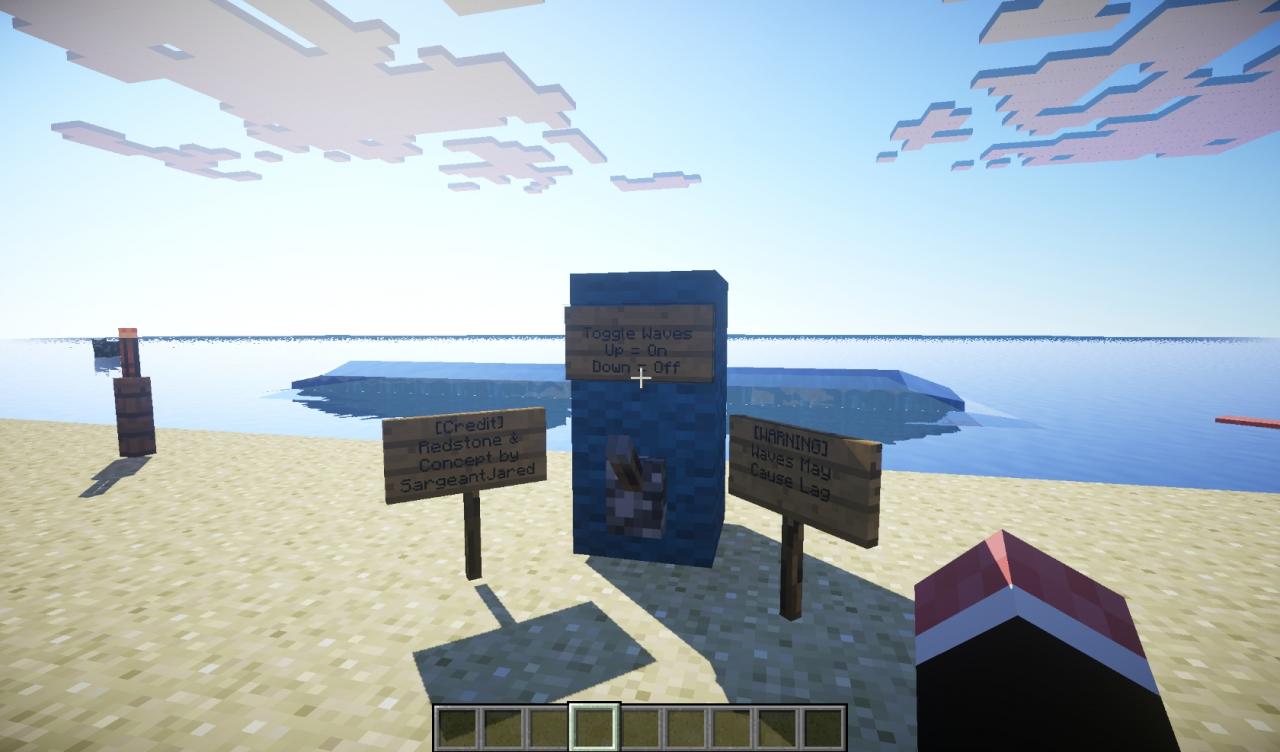 Waves in vanilla Minecraft Minecraft Map