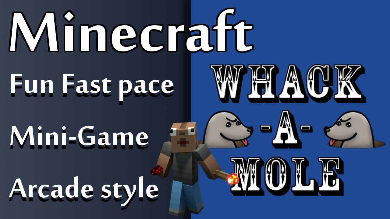 Whack A Mole Mini Game in Minecraft [1.8] Minecraft Map