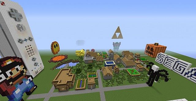 Pixel art Minecraft Map