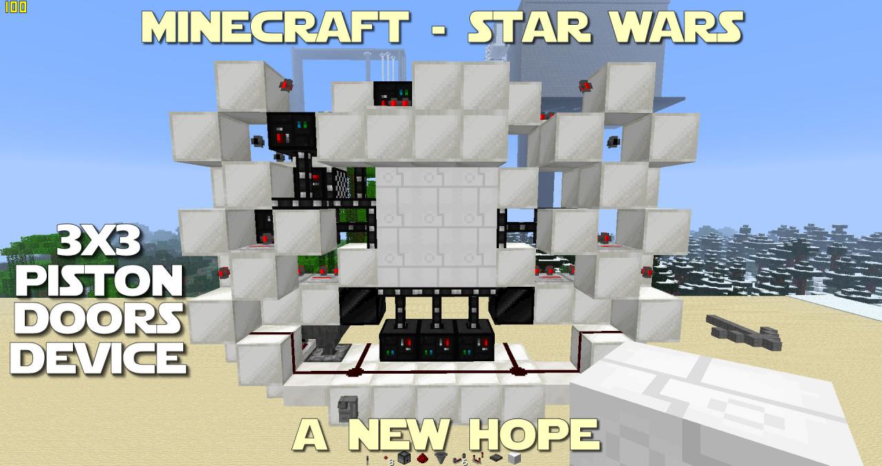 Tutorial - Death Star 3x3 Piston Door Minecraft Map