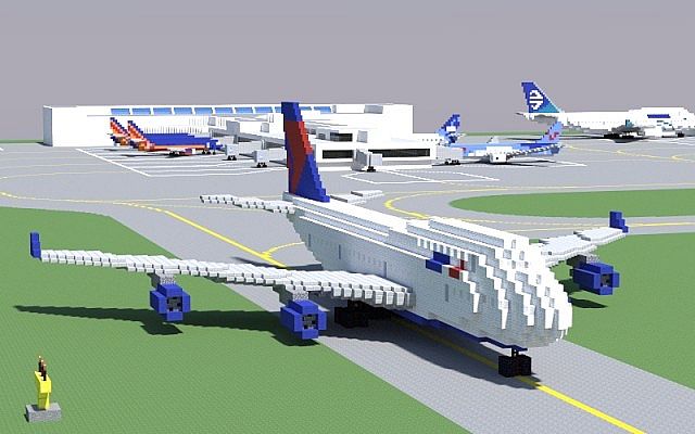 Boeing 747-400 Minecraft Map
