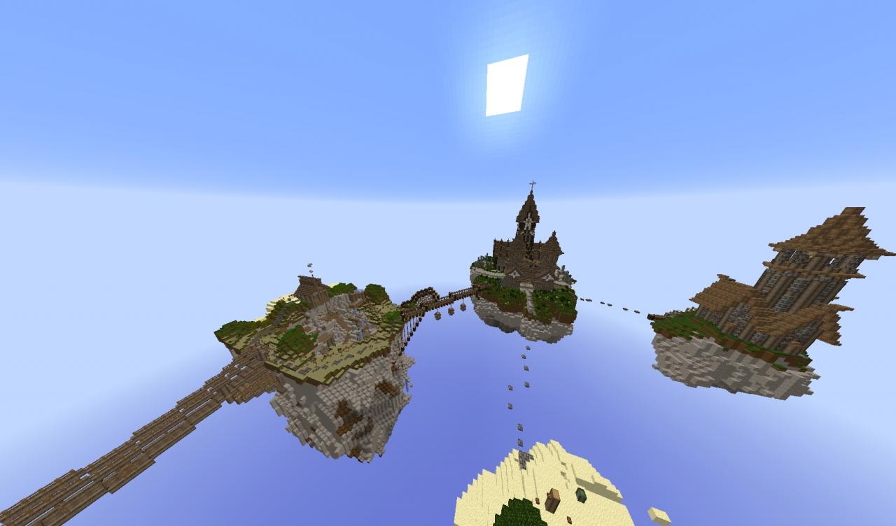 Small Medieval Flying City Minecraft Map