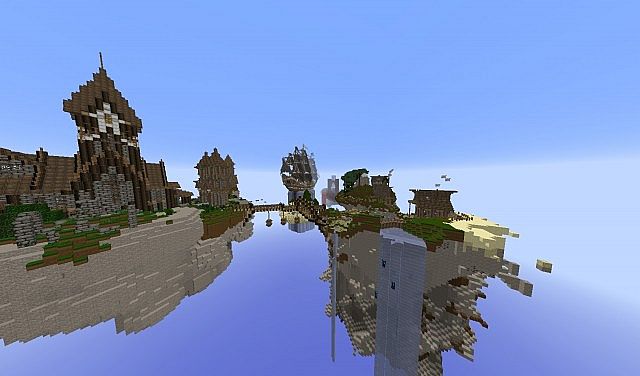 Small Medieval Flying City Minecraft Map