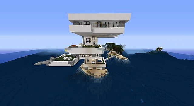 Pillar- An ocean side modern home Minecraft Map