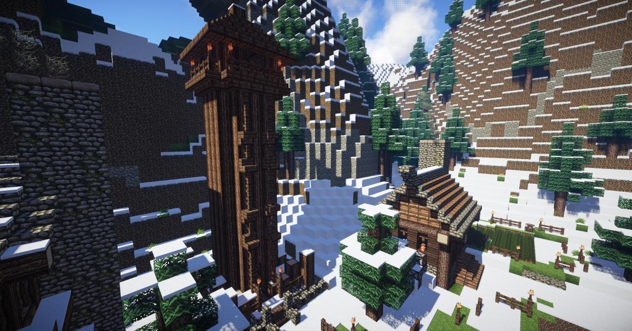 The Snow Town Minecraft Map