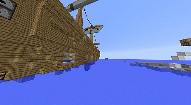Pirate ship w/ Working Cannons Minecraft Map